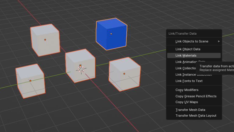 블렌더 같은 재질 적용하기 Link Materials - 유정통 3D